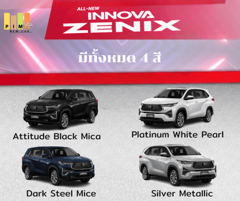 Toyota Innova Zenix HEV รุ่น Smart สเปคและออฟชั่นตารางผ่อน - แคมเปญ ...